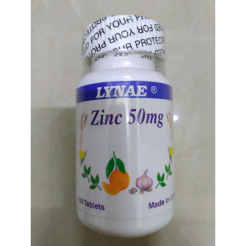Lynae Zinc 50mg. 100 Tablets EXP. 12 2023 | Shopee Thailand