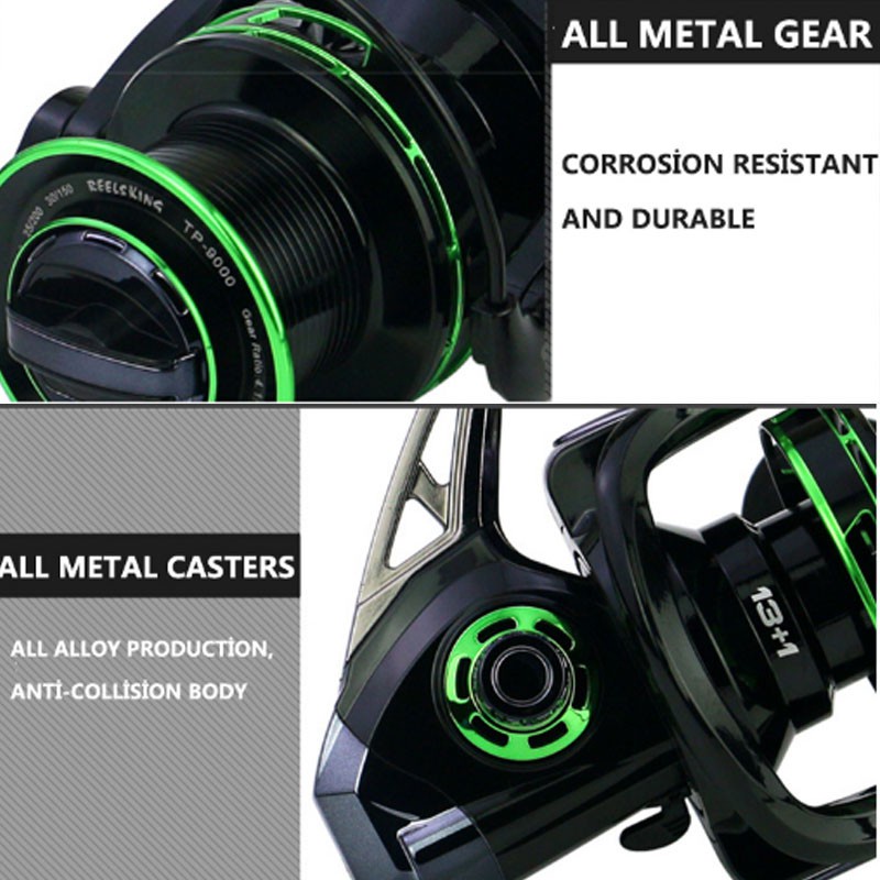 8000-10000 Size 131 Ball Bearings Big Trolling Fishing Reels Carp Metal ...