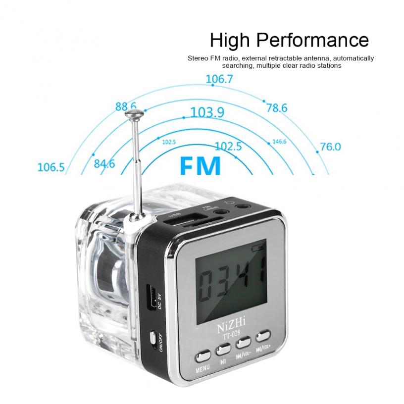 Mini Digital Portable FM Radio TF Card MP 3 Player 3.5 mm - kaobuy.th ...