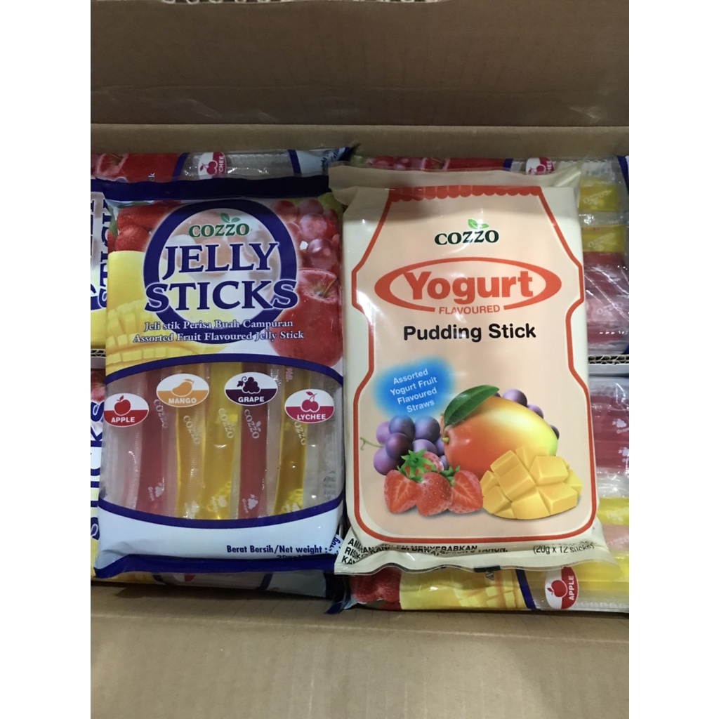 Cozz Pudding stick Jelly พุดดิ้ง โยเกริ์ตผลไม้รวมแบบแท่ง เยลลี่ ขนมเยล ...