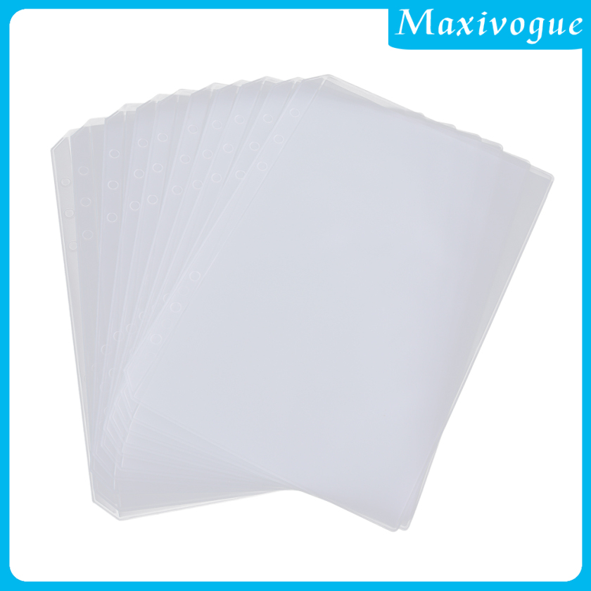 [MAXIVOGUE]30Pcs Transparent PVC Binder Pocket A5 Size 6 Holes Binder ...