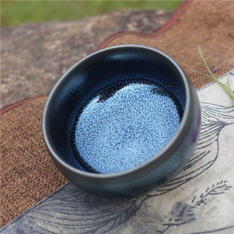 Song Jiang Men s Jianyang Fujian Jianzhan Teacup Master Cup Lan Qilin Zen Iron Tyre Tea Single ...