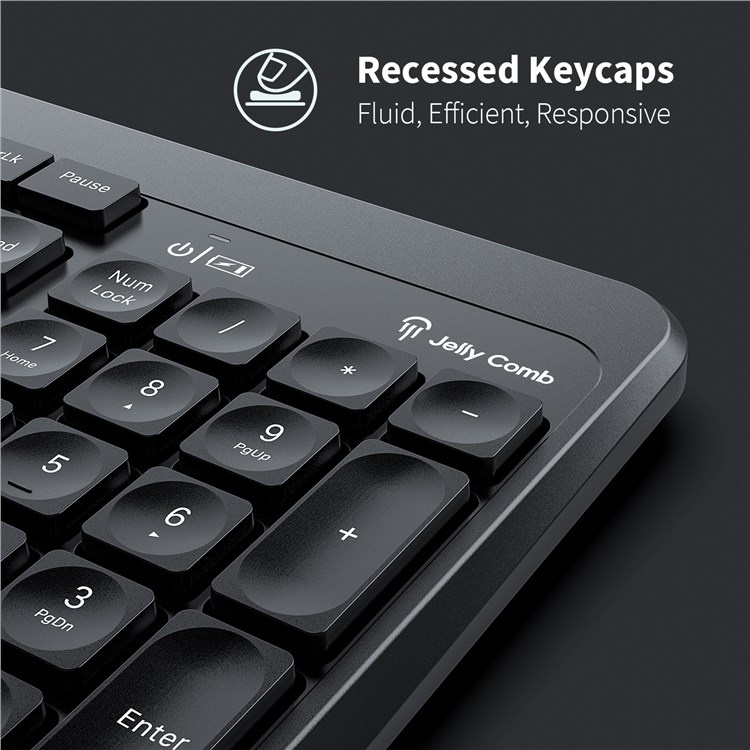 แป้นพิมพ์คอมพิวเตอร์ Jelly Comb Wireless Keyboard and Mouse Comb 2.4GHz ...