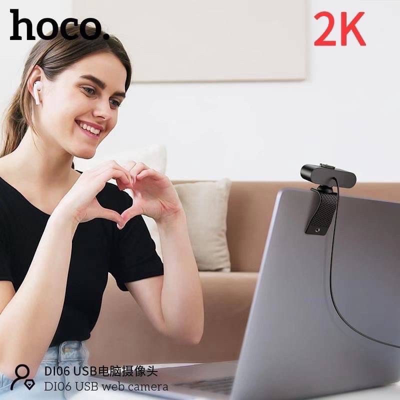 กล้อง Webcam Hoco Di06 2K 2160p แท้100 สำหรับเรียนออนไลน์ ประชุมทางไกล ...