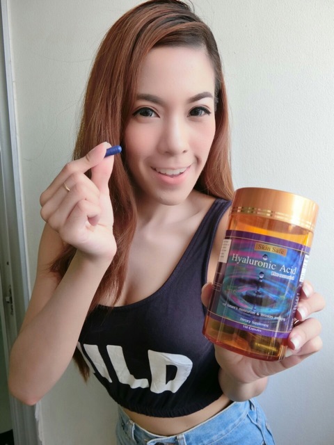 Skin safe Hyaluronic acid Plus resveratrol 150 Capsule ผิวนุ่ม ชุ่มชื้น อิ่มน้ำ Exp. 032024 ...