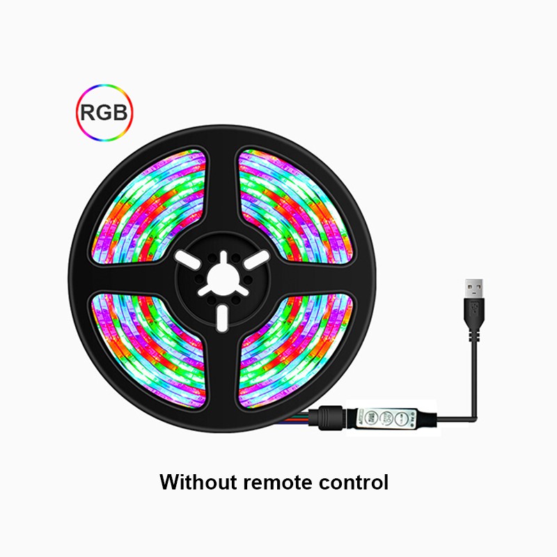 รางปลั๊กไฟ:5V RGB LED Stris IR Remote 1m 2m 3m 4m 5m USB light Stri Tae ...