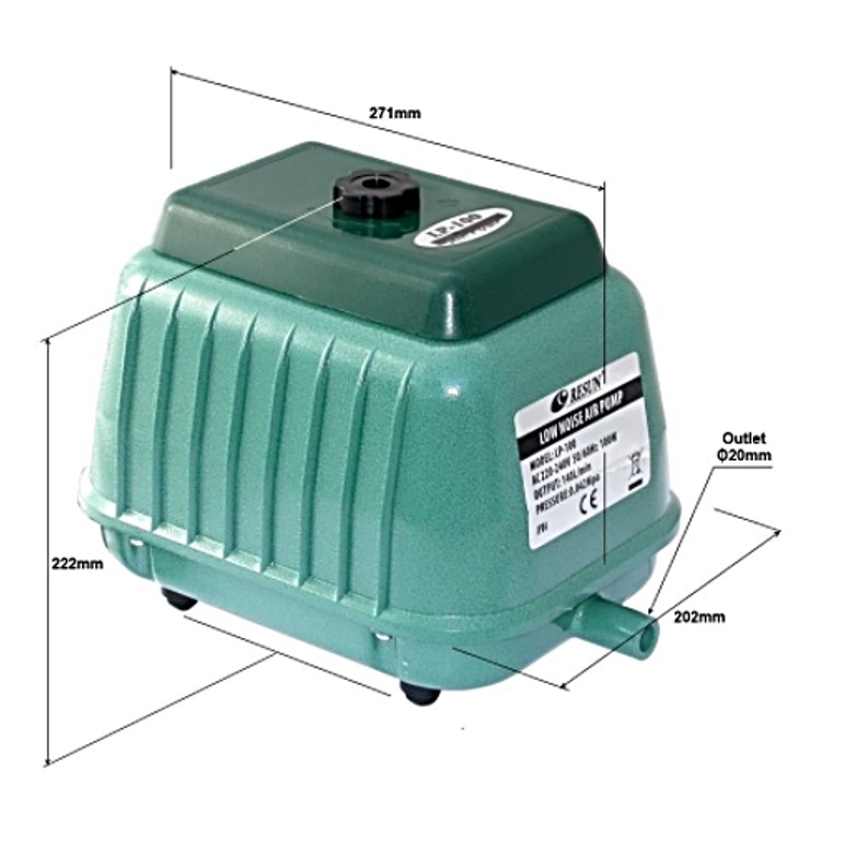 Resun LP-100 LP-200 ปั๊มลมบ่อปลา เครื่องศูนย์แท้ - blue_earth - ThaiPick