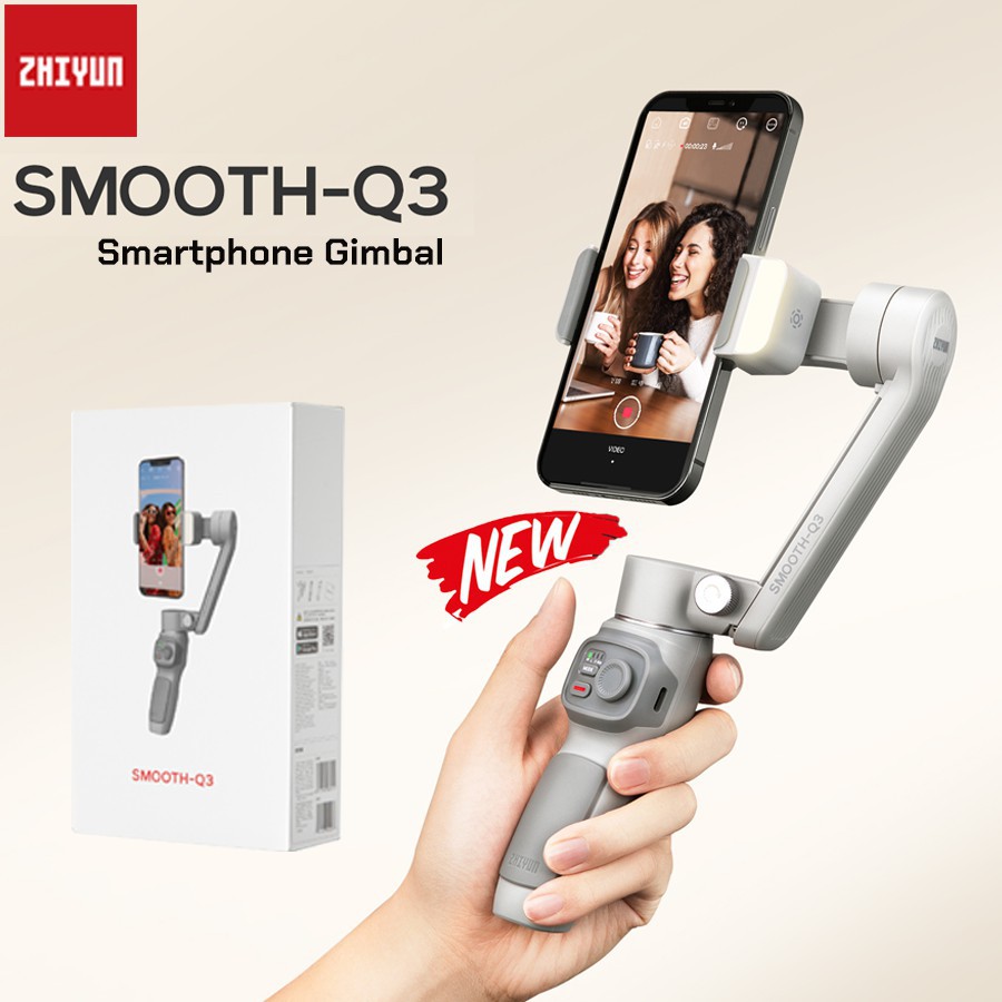 Zhiyun Smooth Q3 Combo Standart Set ไม้กันสั่นมือถือ มีไฟถ่ายวีดีโอในตัว ไม้กันสั่น 3 แกน กิมบอล ...