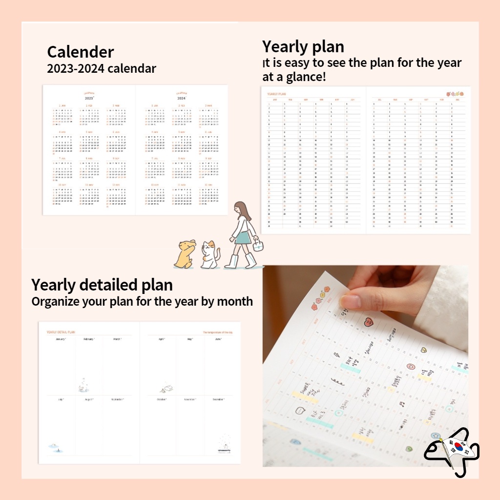 Indigo 2023 Indigo Diary Temperature diary for the day 2023 นักวางแผนเกาหลี แพลนเนอร์รายสัปดาห์ ...