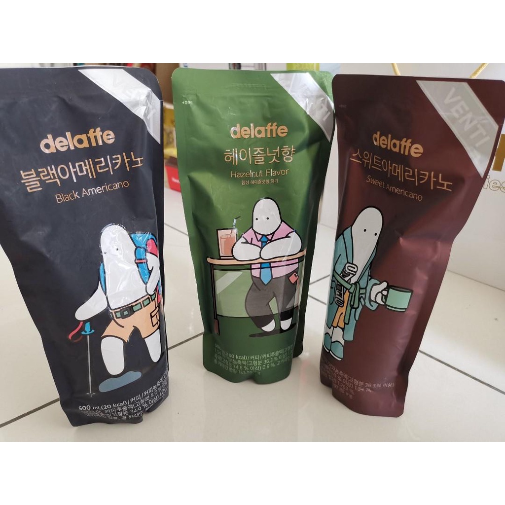 Delaffe Cantata Coffee Korea กาแฟและน้ำผลไม้พร้อมดื่ม แคลต่ำ 1 ถุง ...