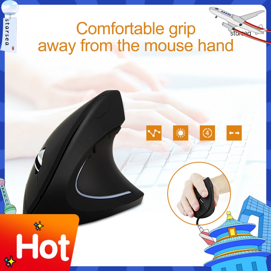 STSE Right Hand Ergonomic LED USB Wired Optical Wrist Mouse for PC ...