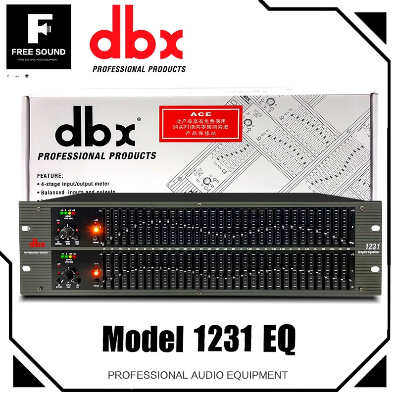 DBX 1231 EQอีคิวแต่งความถี่เสียง อีควอไลเซอร์ Dual 31-Band Graphic ...