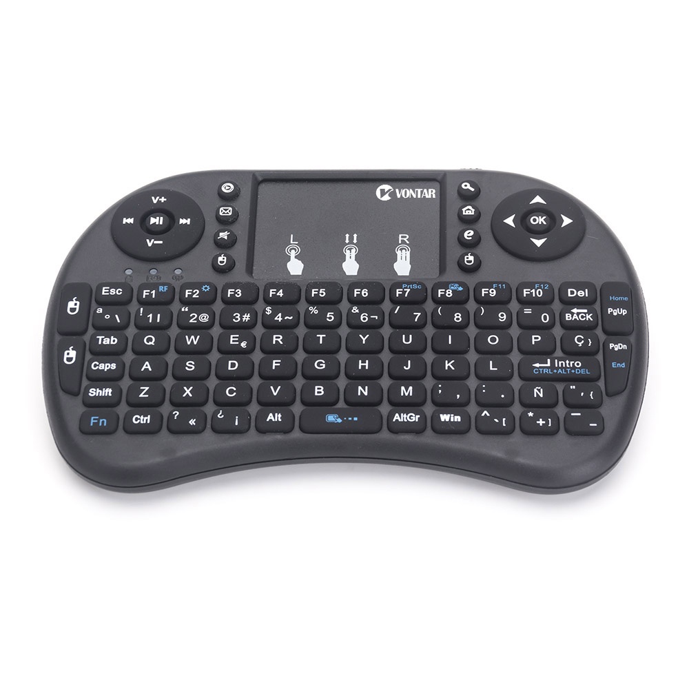 แป้นพิมพ์：Russian English Sanish Hebrew French mini 2.4GHz Wireless ...