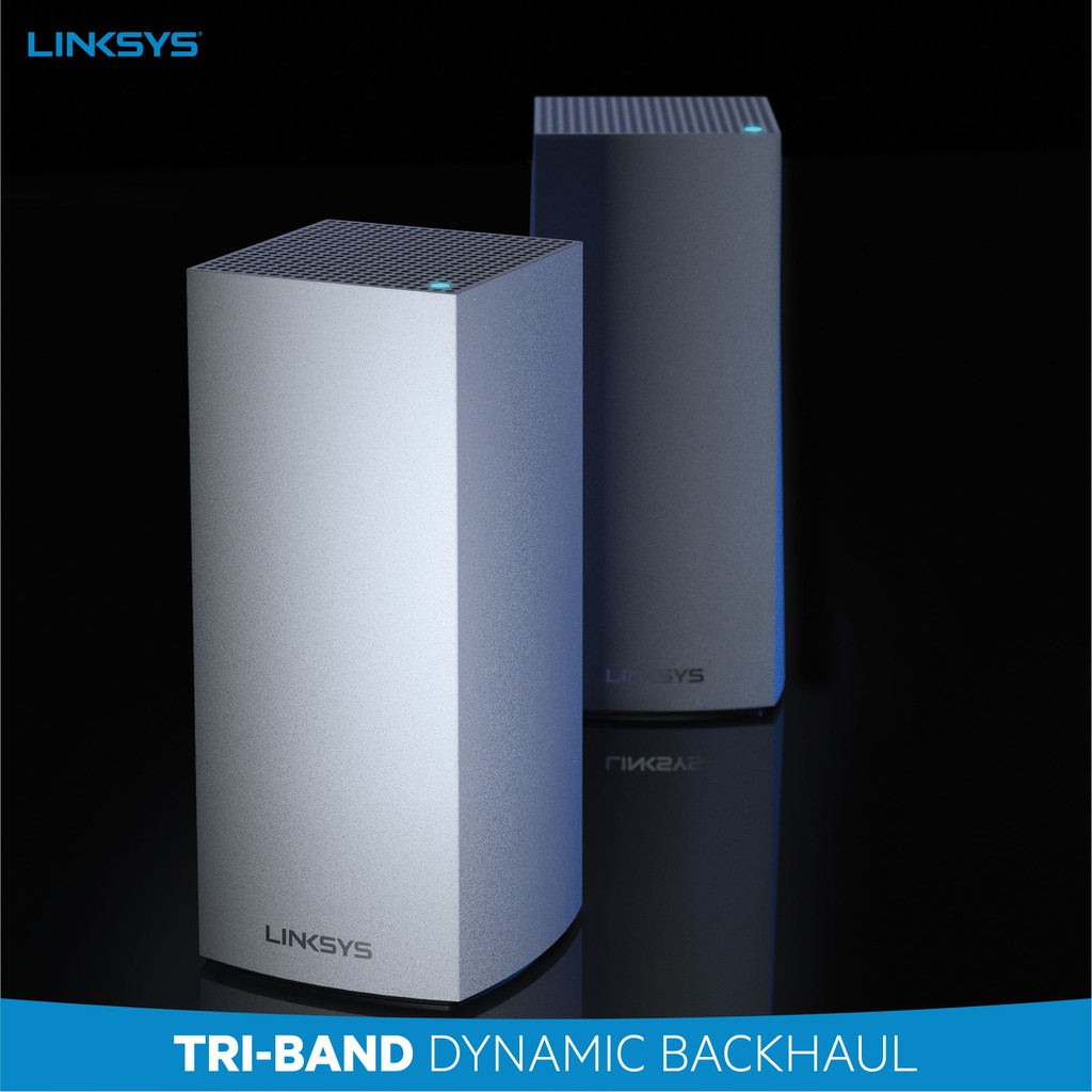 Linksys Velop MX8400 Tri-Band Mesh WiFi 6 System (AX4200) Pack 2 เราเต ...