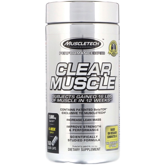Muscletech, Performance Series, Clear Muscle 168 Liquid Caps ...