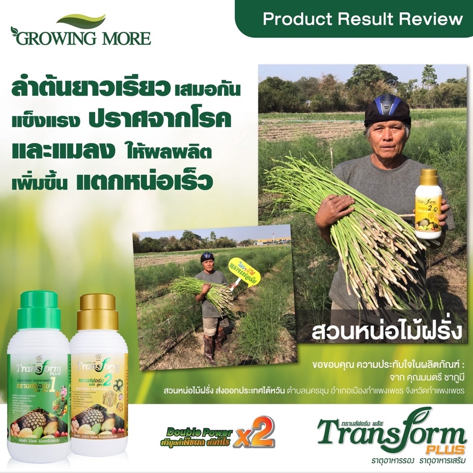 ซื้อ 4 (1 ลิตร) ฟรี 1 ขวด (500 มล.) ทรานส์ฟอร์ม พลัส สูตร 2 ขวดสีเหลือง ผลผลิตงอกงาม ผลดก ขยาย ...