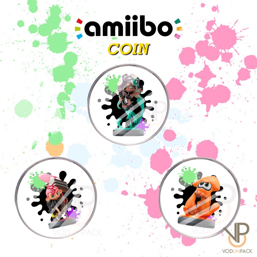amiibo Coin พร้อมส่ง Splatoon 1 2 3 ชุด 16 ตัว หรือซื้อแยก Coin NFC ...