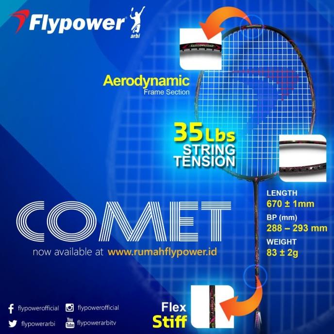 Original Flypower Comet Badminton Racket W7DI - rqlso0376p - ThaiPick