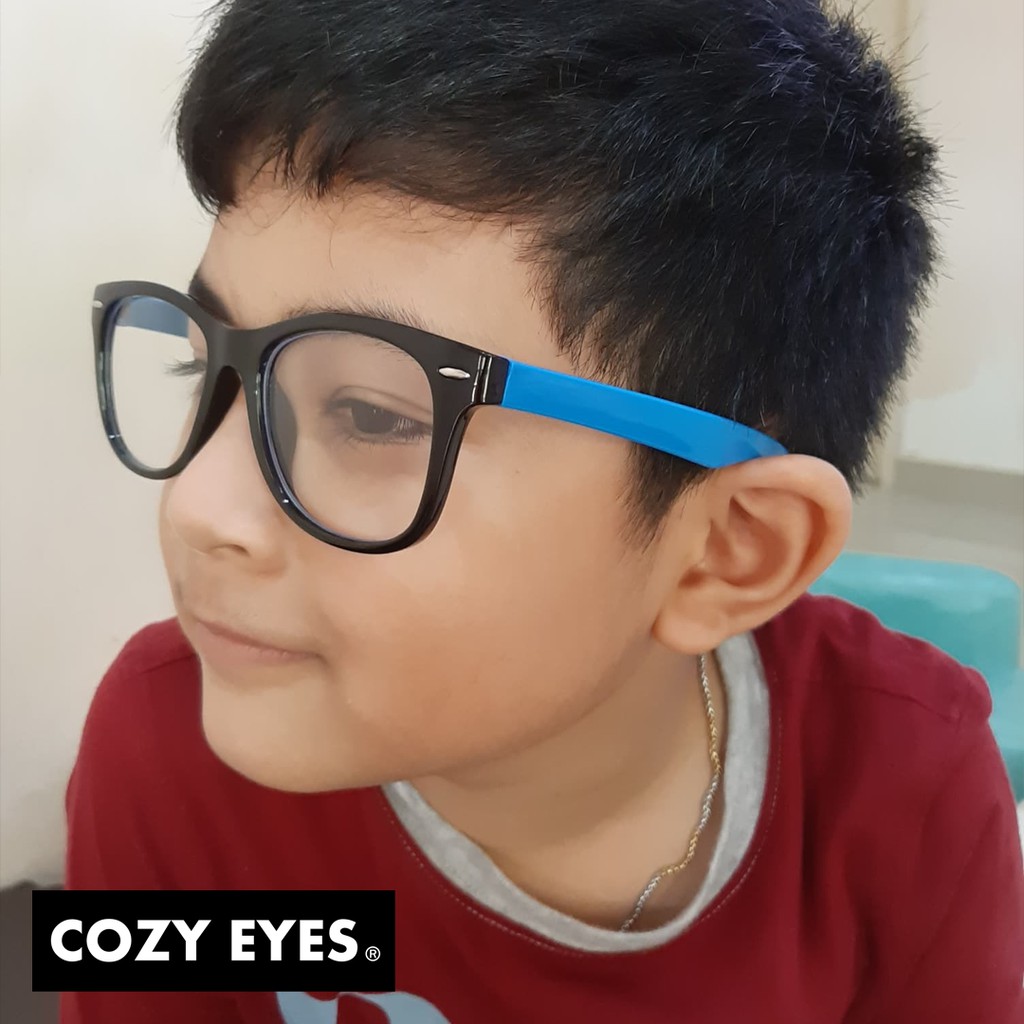 ราคาพิเศษ แว่นกรองแสงสีฟ้า รุ่นอายุ 6-15 ปี COZY EYES ตัดแสงฟ้าจากมือ ...