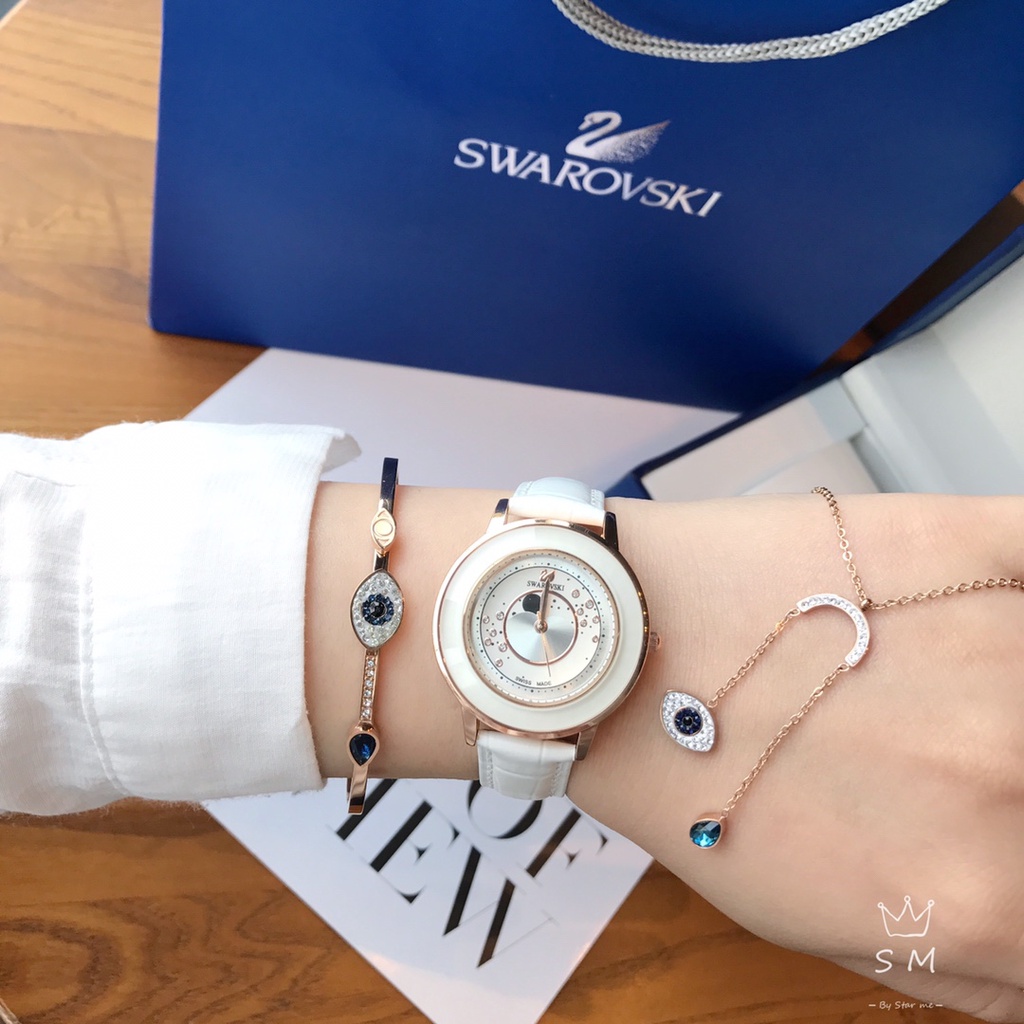 SWAROV Ski 3 in 1 นาฬิกาข้อมือลําลอง สายเข็มขัด แฟชั่นคลาสสิก หรูหรา ...