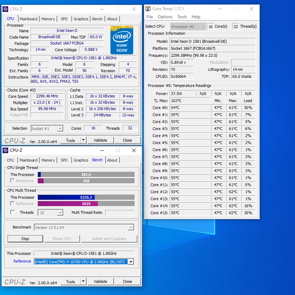 Intel Xeon Set 16 Core 32 Thread Xeon D-1581 พร้อมเมนบอร์ด กินไฟแค่ 65W ...