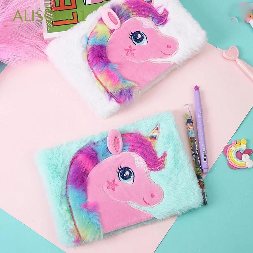 ALISOND1 Creativity Hand Cccount Cartoon A5 Size Unicorn Plush Notebook ...