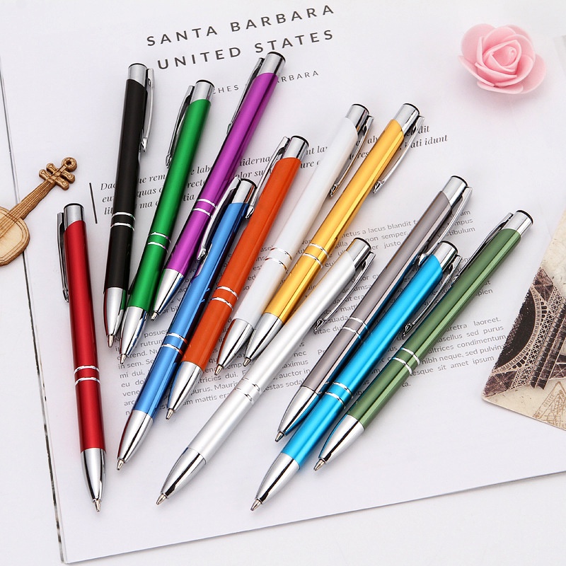 50pcsLot 12 Colors Business Ballpoint Pen Stationery Ballpen Novelty ...