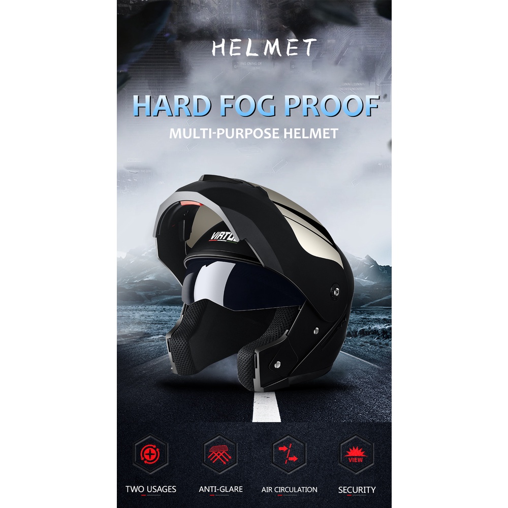 【Local Stock】2019 Professional Racing Helmet Modular Dual Lens ...