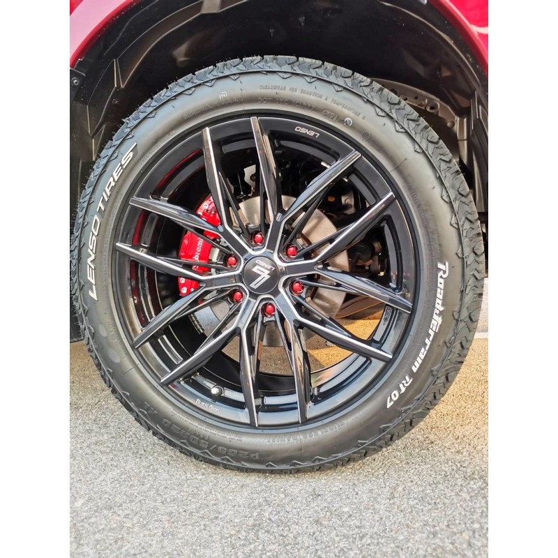 ล้อพร้อมยาง ล้อ Lenso Black angle9 พร้อมยาง Lenso Rt07 265/50-20 ยกชุด ...