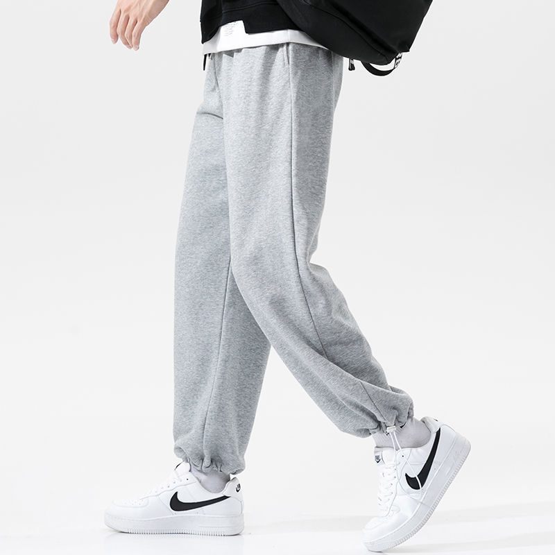 กางเกงกีฬาผู้ชายฤดูใบไม้ร่วงและฤดูหนาวบวกกำมะหยี่เวอร์ชั่นเกาหลีของ ...