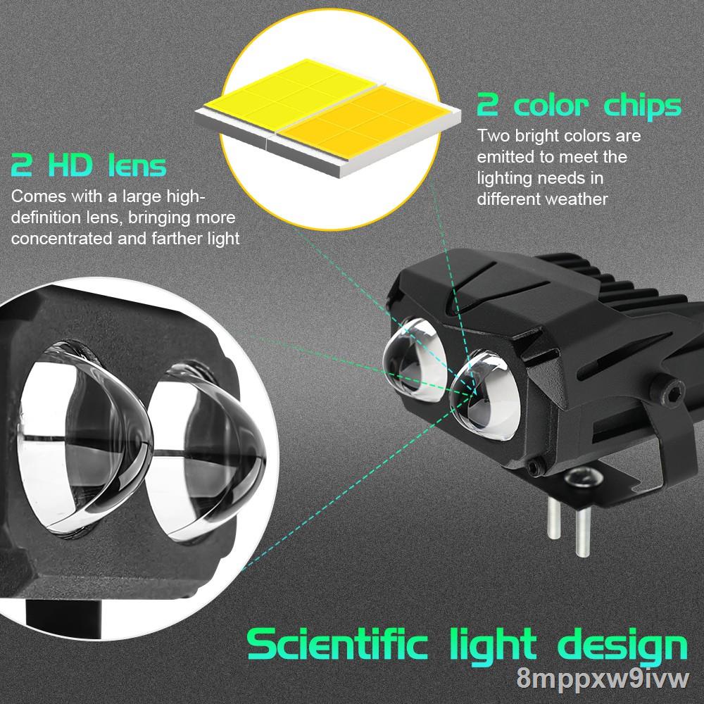 ♛COLIGHT 3'' 100W Led Light Bar Dual Color 12D White light 6500K Yellow ...