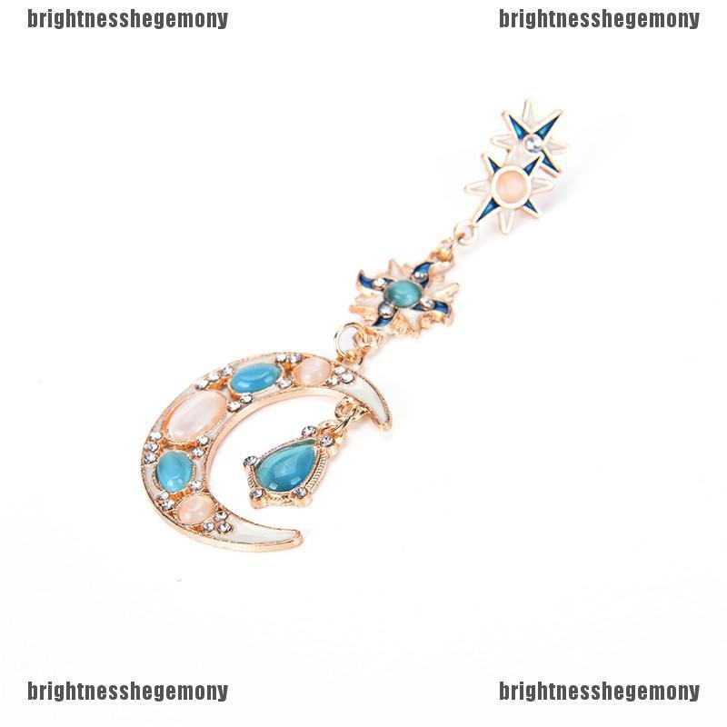 BMTH Star Sun Moon Rhinestone Stud Dangle Earrings Factoryoutlet adore ...