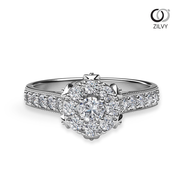 Zilvy แหวนหญิงเพชรน้ำร้อย 0.46 กะรัต - zilvy_officialstore - ThaiPick