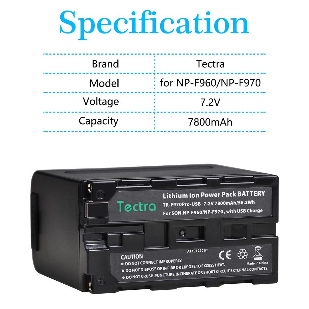 ♈ﺴNEW NP-F970 NP-F960 NP-F960pro NP-F970pro Black Battery with USB Charge Output For Sony PLM ...