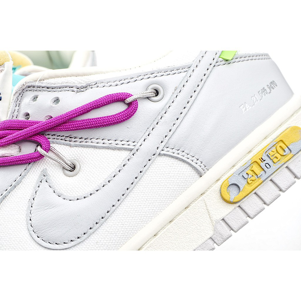 Nike 00ff-White x Dunk Low“21 of 50” OW White ash Retro basketball ...