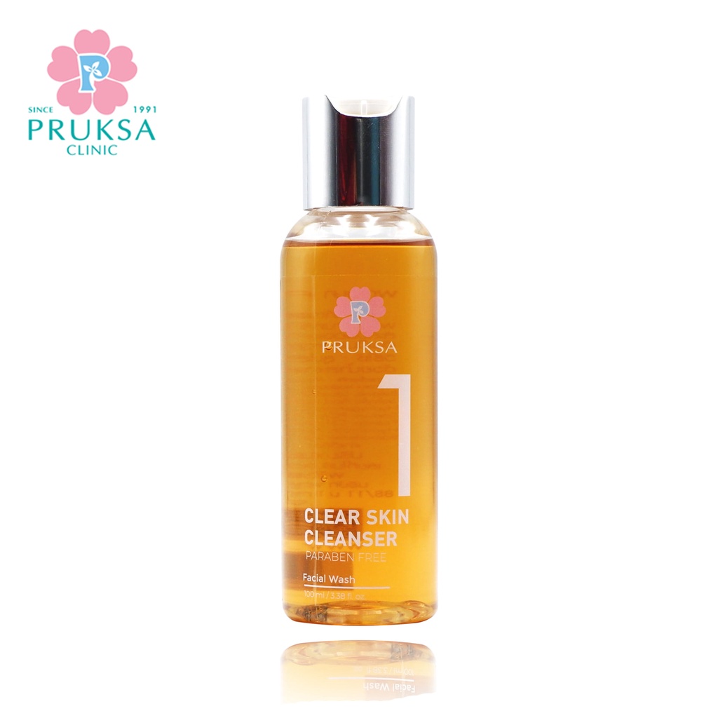 Pruksa Clear Skin Cleanser Paraben Free 100 ml. ผลิตภัณฑ์ทำความสะอาดผิวหน้า ผิวเป็นสิว ผิวแพ้ ...