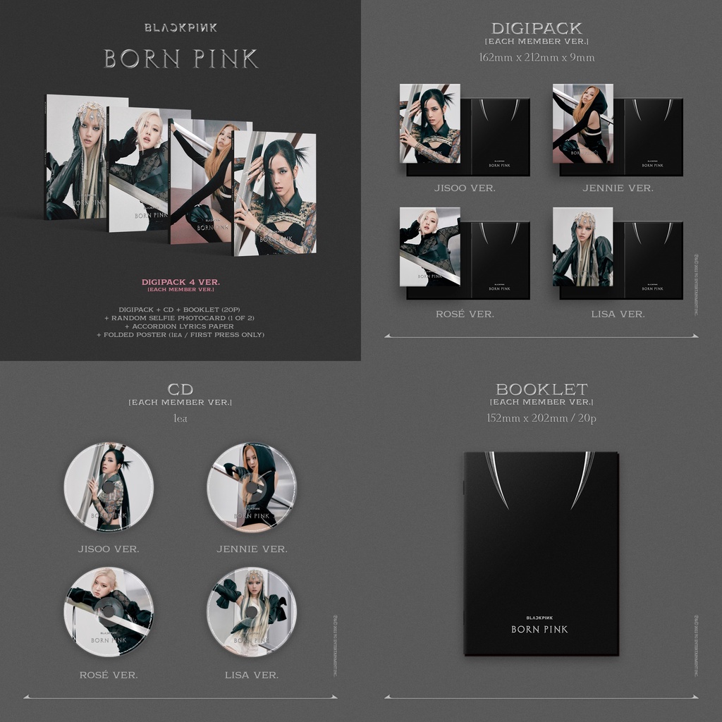 พร้อมส่ง BLACKPINK 2nd ALBUM BORN PINK DIGIPACK ver. - nomoshi - ThaiPick