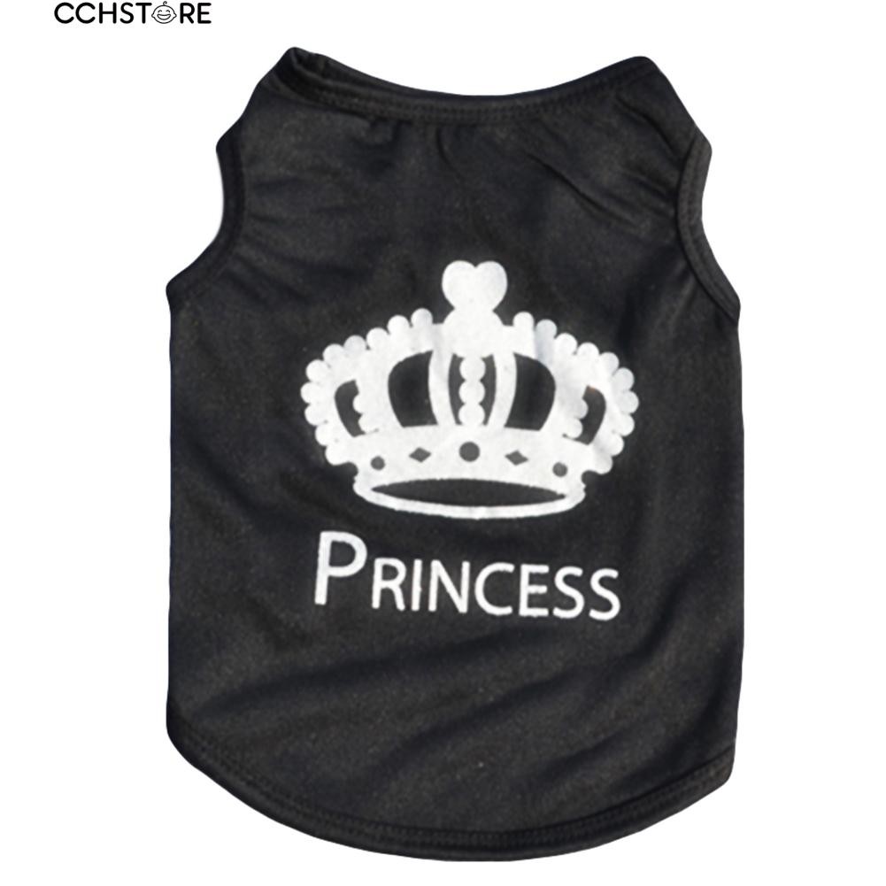 Boss Princess Crown Sleeveless สัตว์เลี้ยงลูกสุนัขเสื้อยืดเสื้อผ้าเสื้อ ...