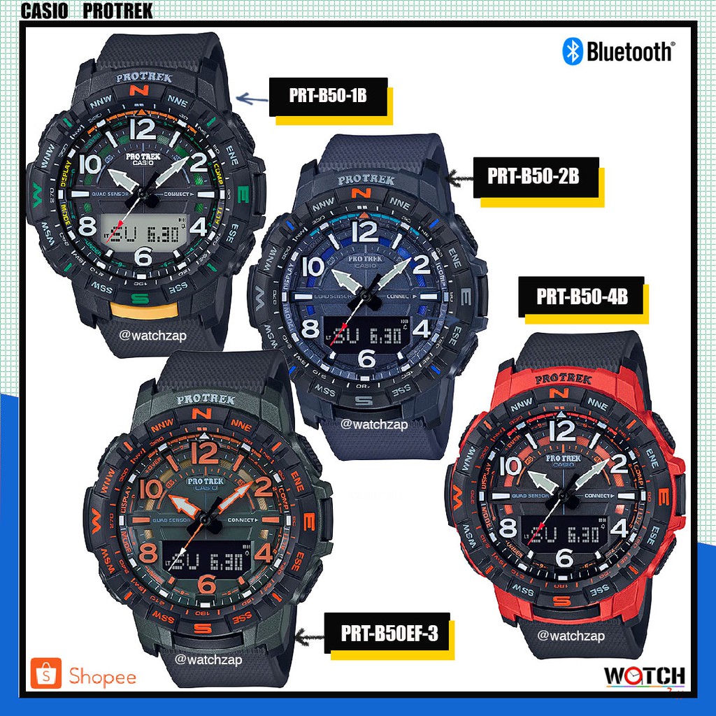 นาฬิกา Casio Protrek PRO TREK Connected PRT-B50 Series PRT-B50EF | Shopee Thailand