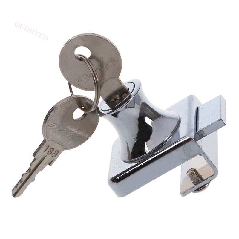 XieHe Stainless Stell Showcase Display Cabinet Glass Door Lock w 2 Keys ...