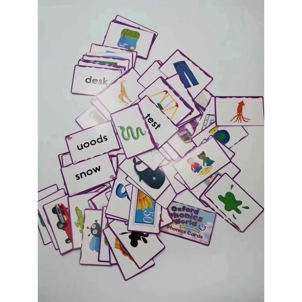 *ส่งทุกวัน *แฟลชการ์ด Flash cards Oxford Phonics worlds จำนวน 511 ใบ เล ...