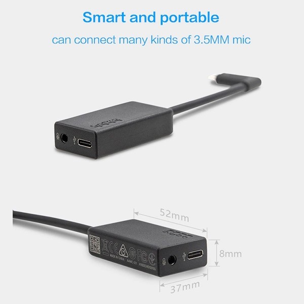 GOPRO 3.5mm Mic Adapter for for Hero10Hero9Hero8 Hero7 รับประกันศูนย์ 1 ...