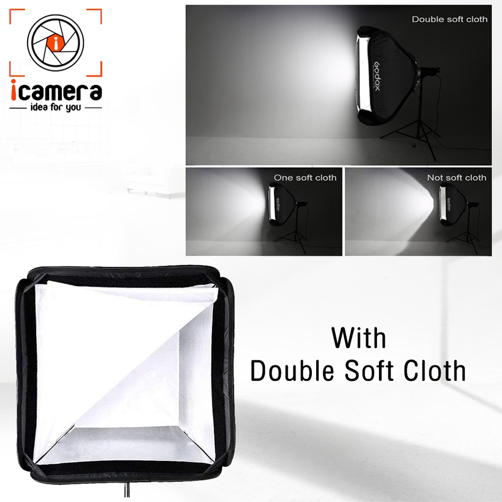 Godox S2 Bracket With Softbox 60x60 cm. Grid ( Speedlite Bracket ...