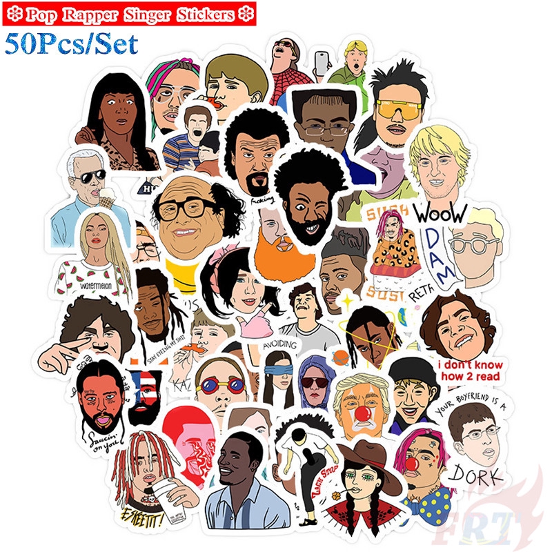 Hip Hop Star - Series 02 Pop Rapper Singer สติ๊กเกอร์ 50Pcs/Set Fashion ...