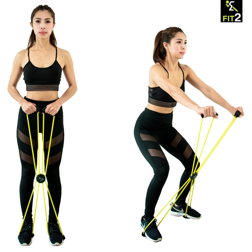 Fit2 ของแท้100 ชุดแพ็ค 1 ชิ้น(มีคู่มือVDOท่าออกกำลังกาย) ยางยืดออกกำลังกาย resistance band set ...
