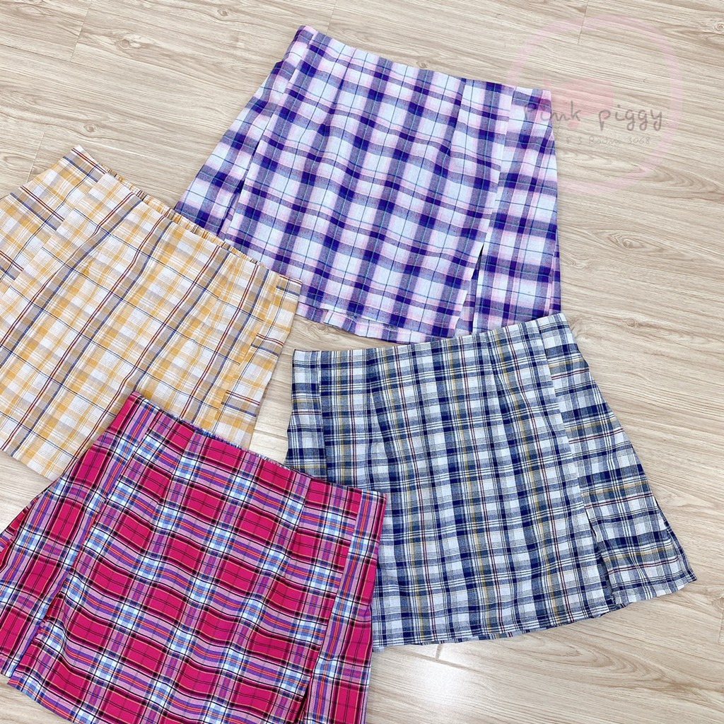 กระโปรงลายสก๊อต กระโปรงแฟชั่นเกาหลี สุดฮิต - bowy.tnp - ThaiPick