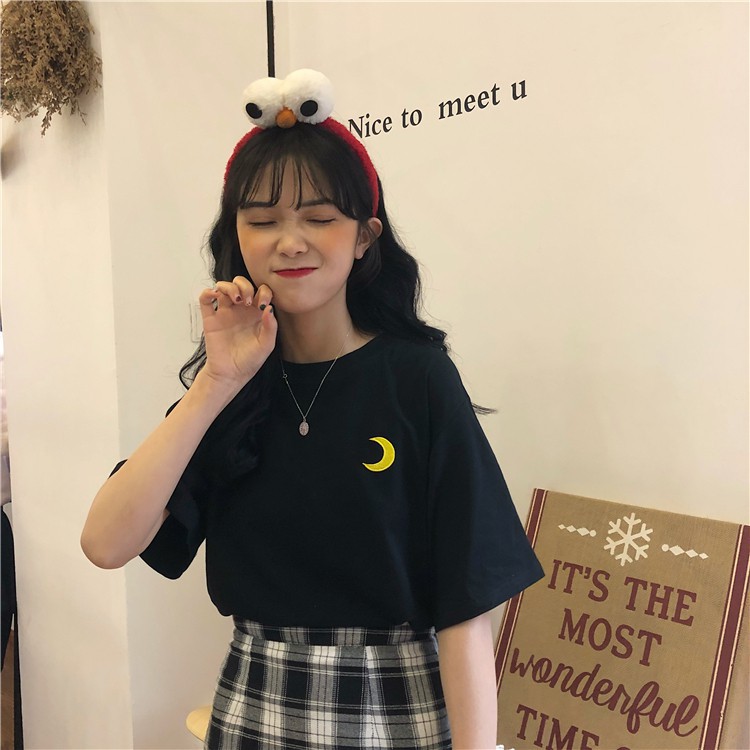 YH012เสื้อยืด คอกลม ผ้านิ่ม ลายปัก Day Night สวมใส่สบาย - 1agpnk9213 ...