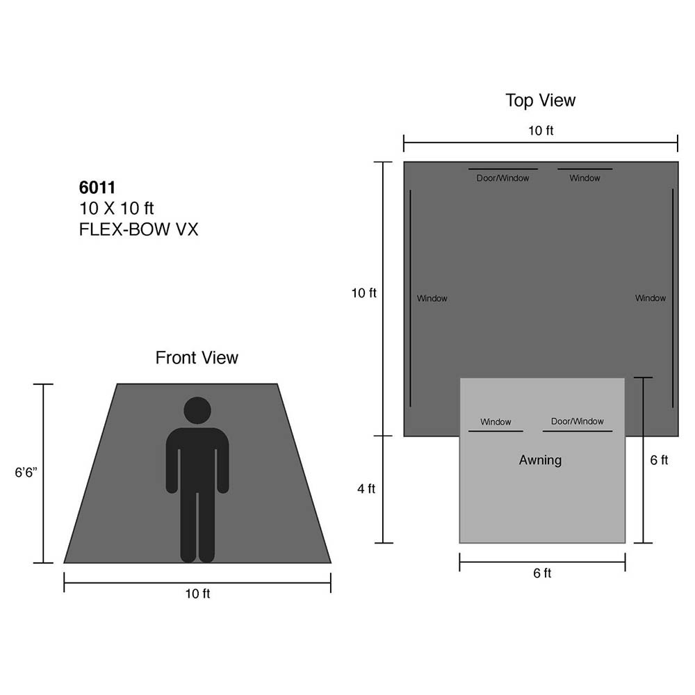 Kodiak Canvas 10x10 ft. 6-Person Flex-Bow VX Canvas Tent เต็นท์ผ้าแคนวา ...