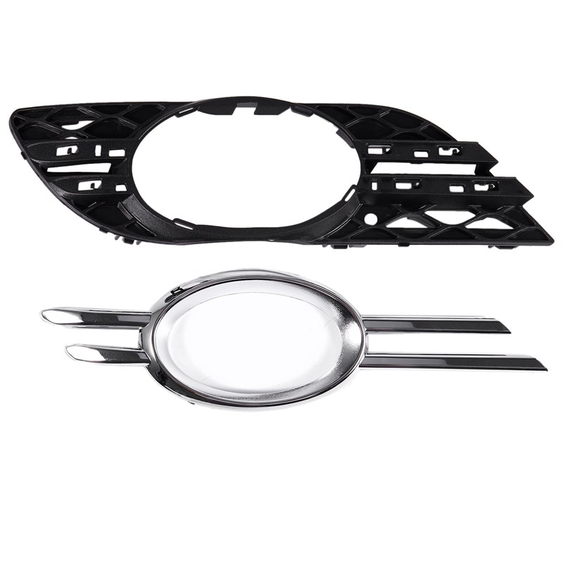 กันชนหน้าไฟตัดหมอก 4 ชิ้นสําหรับ Mercedes - Benz 2007 2008 2009 W211 ...