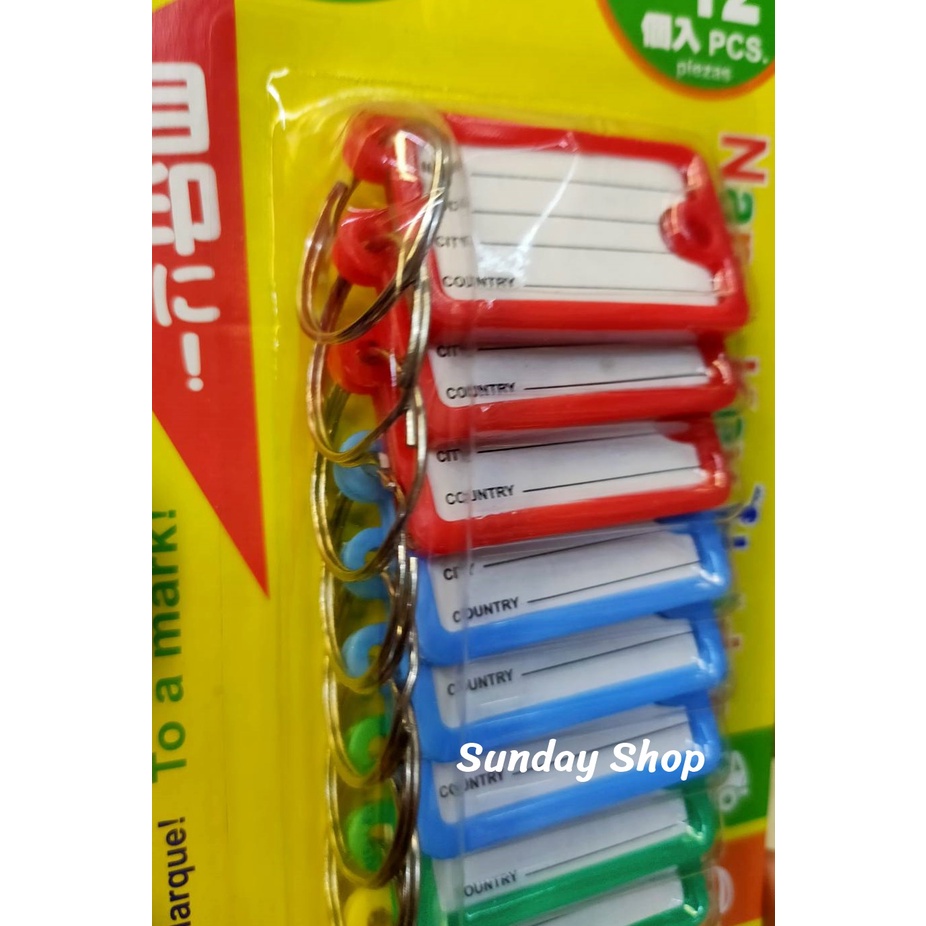 Key Tag Key holder ID Label Key Chain (à¹ à¸žà¹‡à¸„ 12 à¸­à¸±à¸™) à¸„à ...